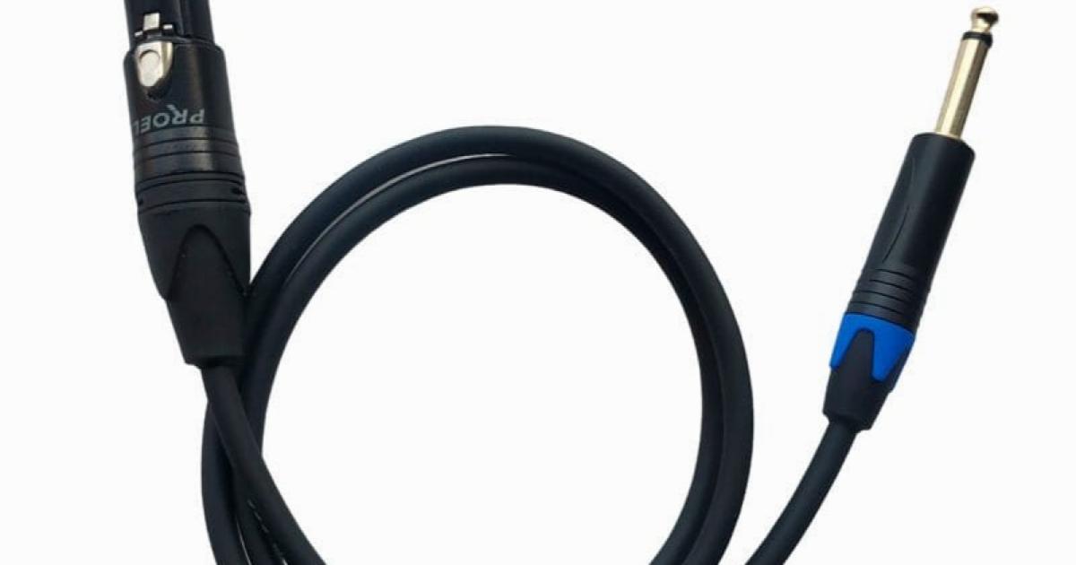 Cable Micrófono XLR hembra a 1/4 de 3 Pie PROEL - Papitin.com